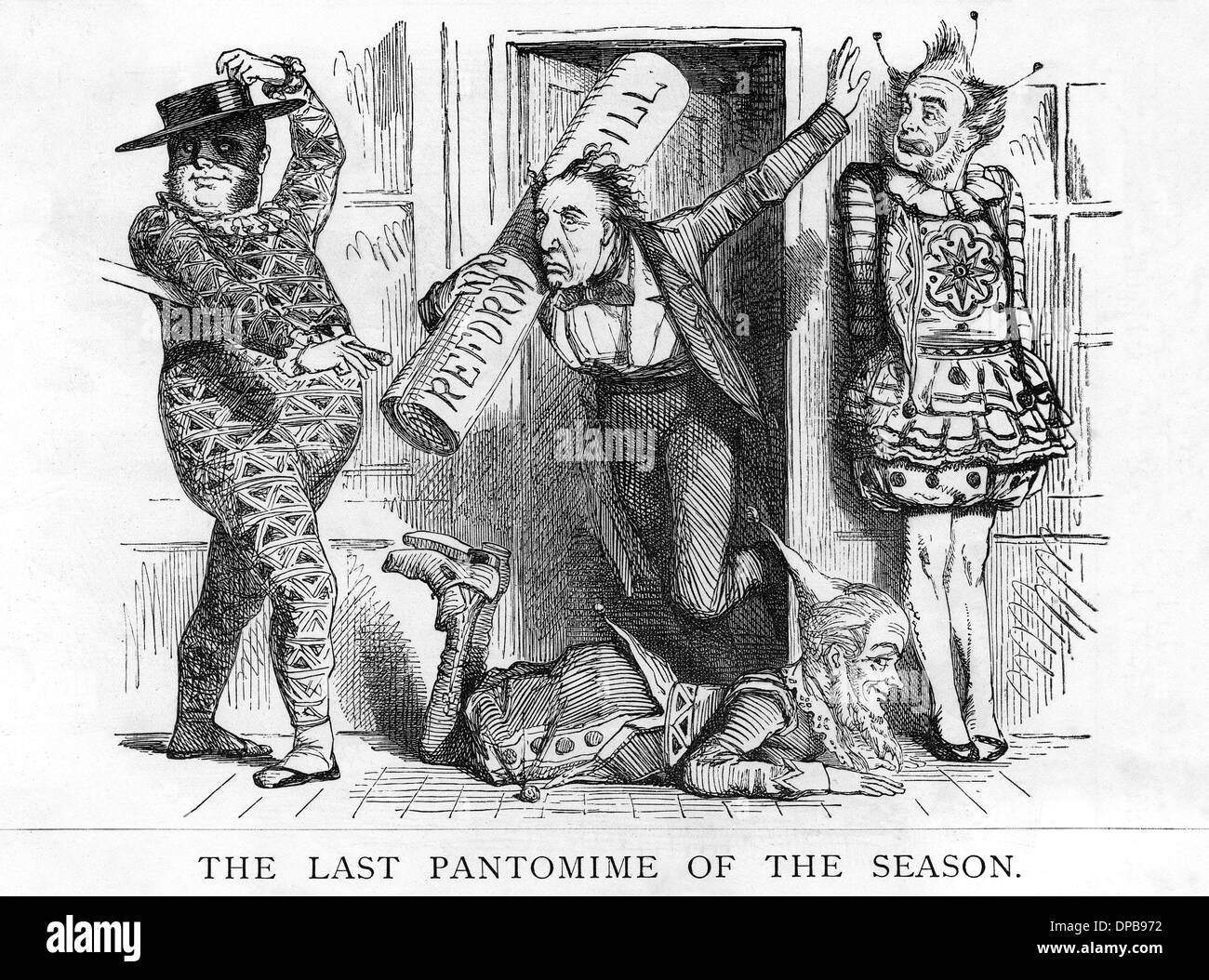Cartoon, The Last Pantomime of the Season Stock Photo - Alamy