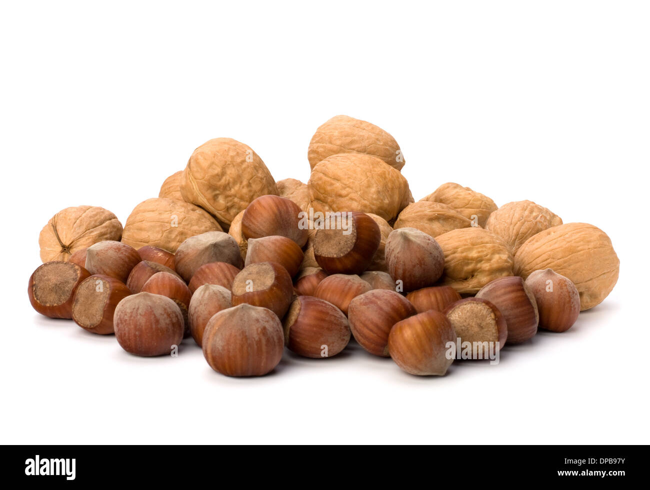 nuts isolated on white background Stock Photo - Alamy