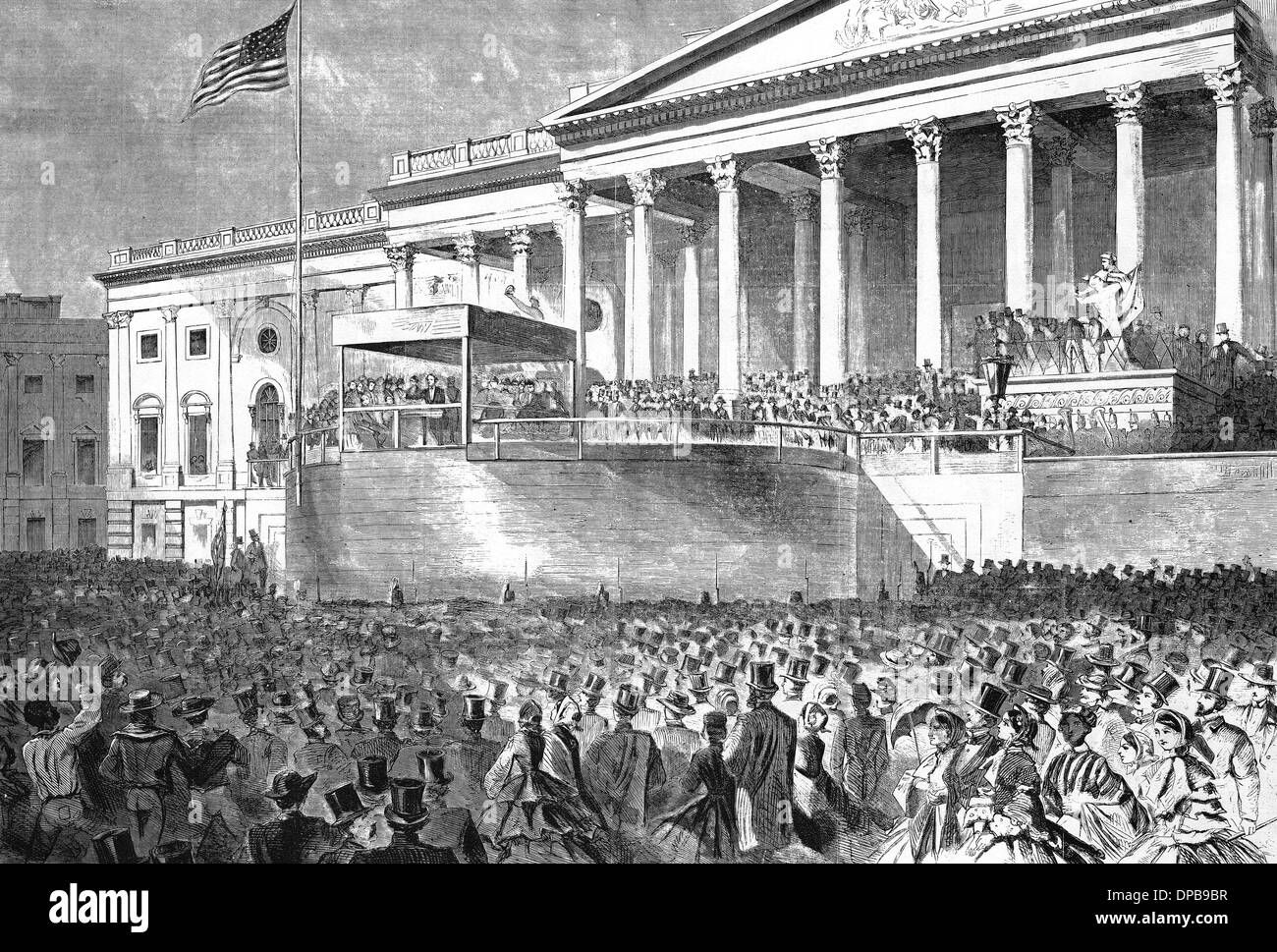 Inauguration of Abraham Lincoln Stock Photo - Alamy