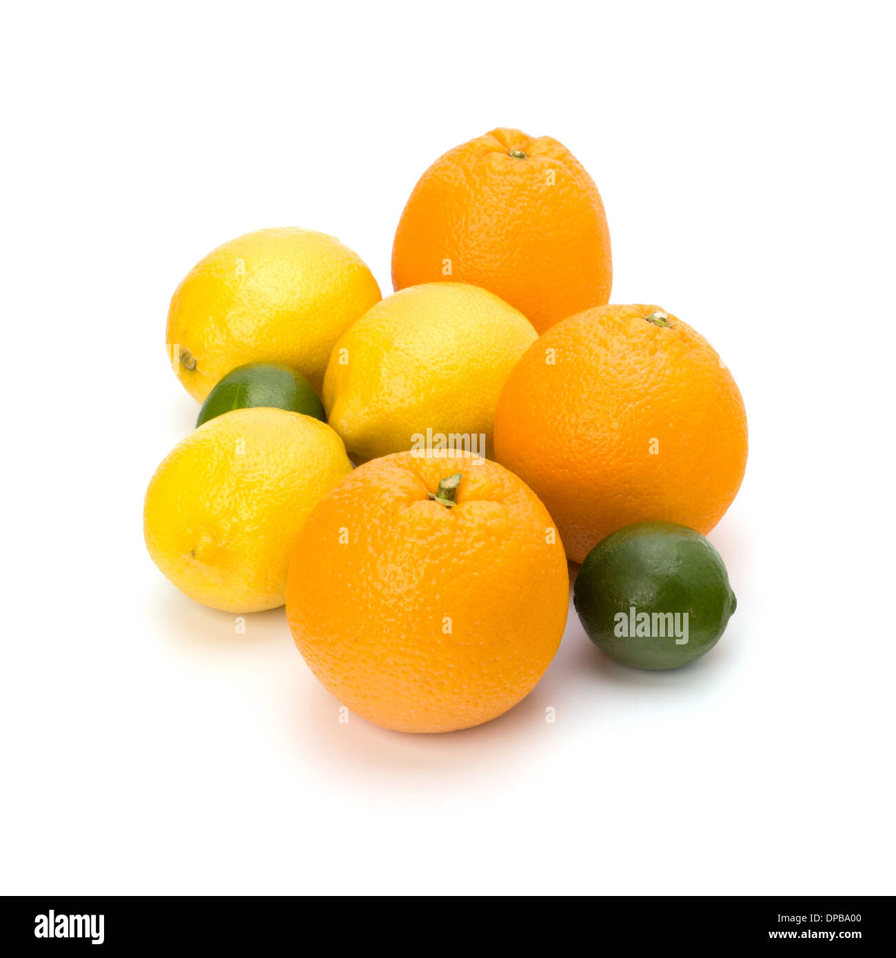 Citrus fruits isolated on white background Stock Photo - Alamy