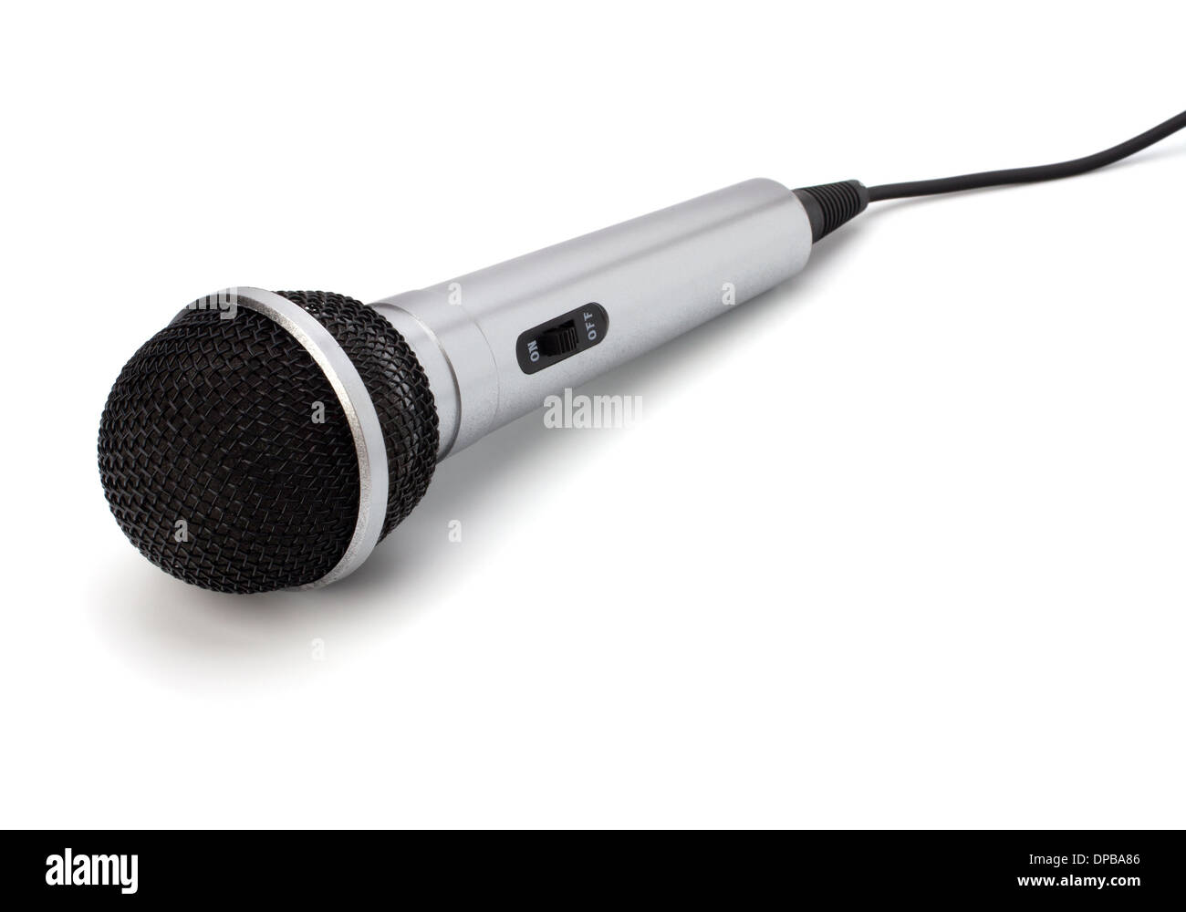 microphone isolated on white background Stock Photo - Alamy
