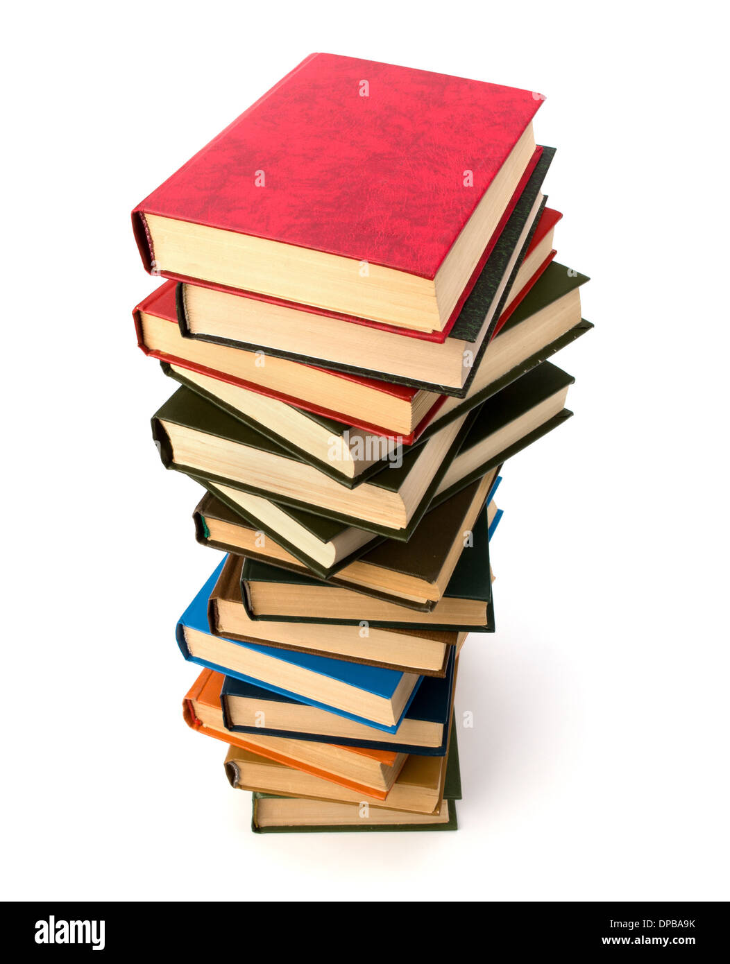 book stack isolated on white background Stock Photo - Alamy