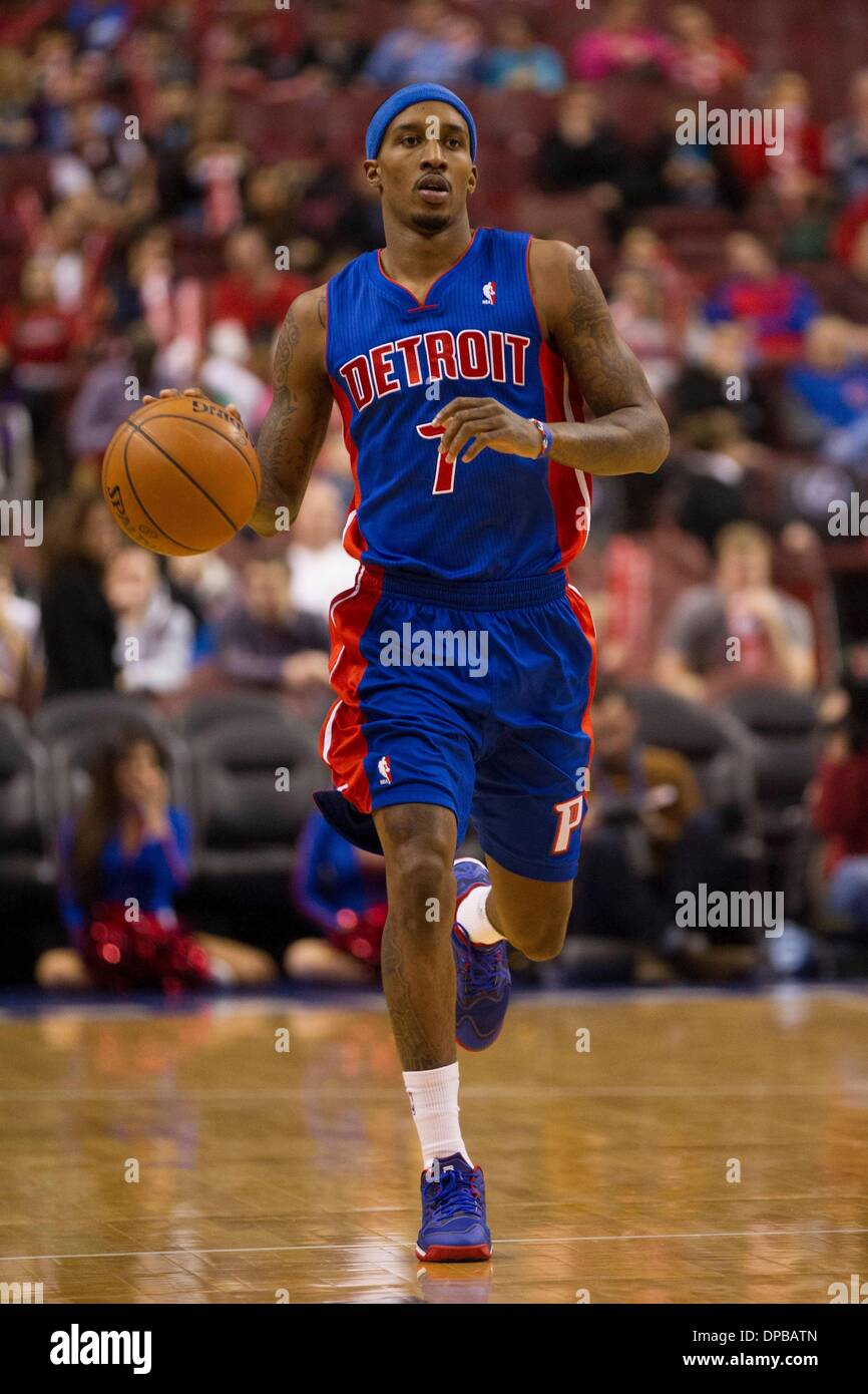 Philadelphia, Pennsylvania, USA. 10th Jan, 2014. Detroit Pistons point ...