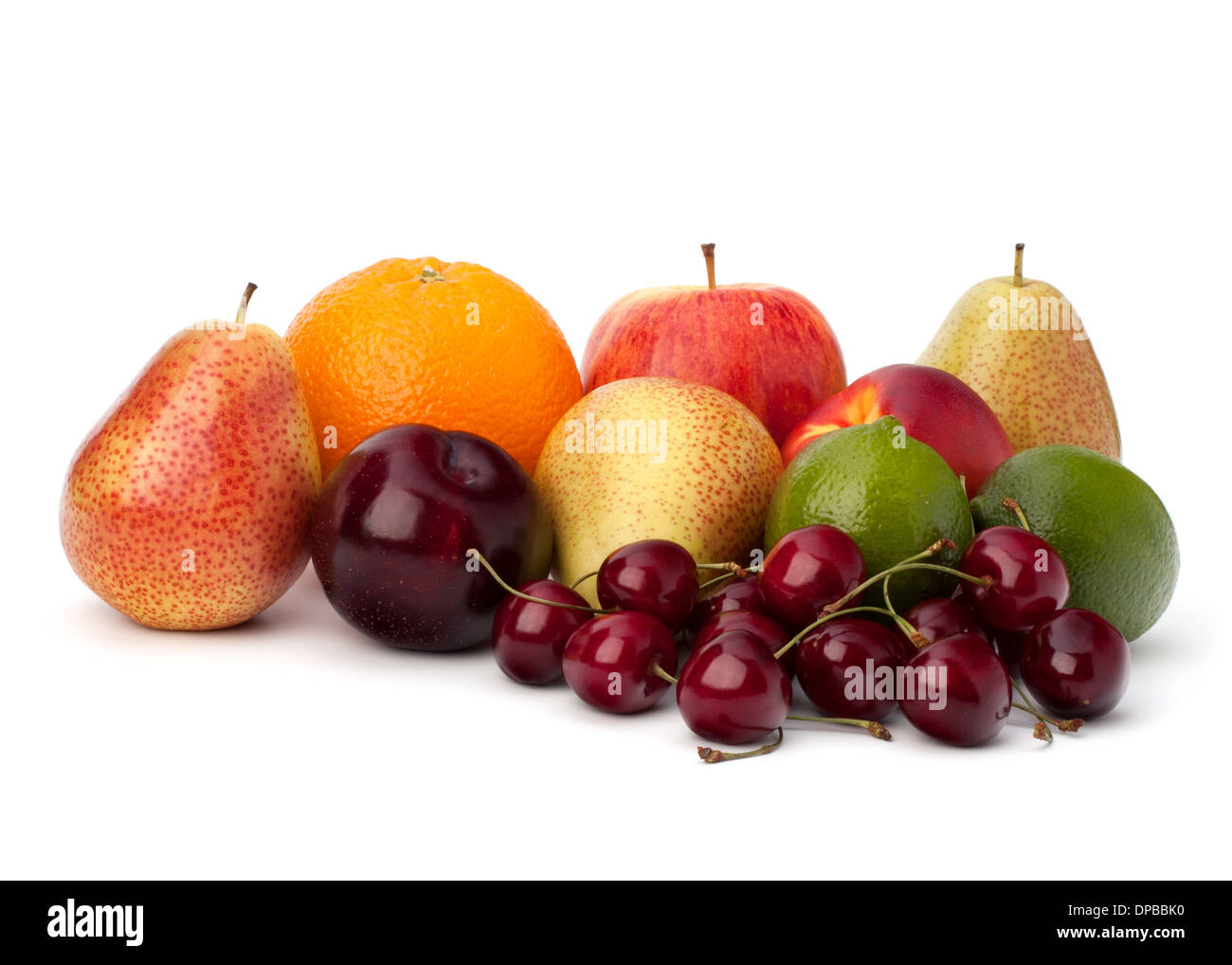 Fruit variety isolated on white background Stock Photo - Alamy