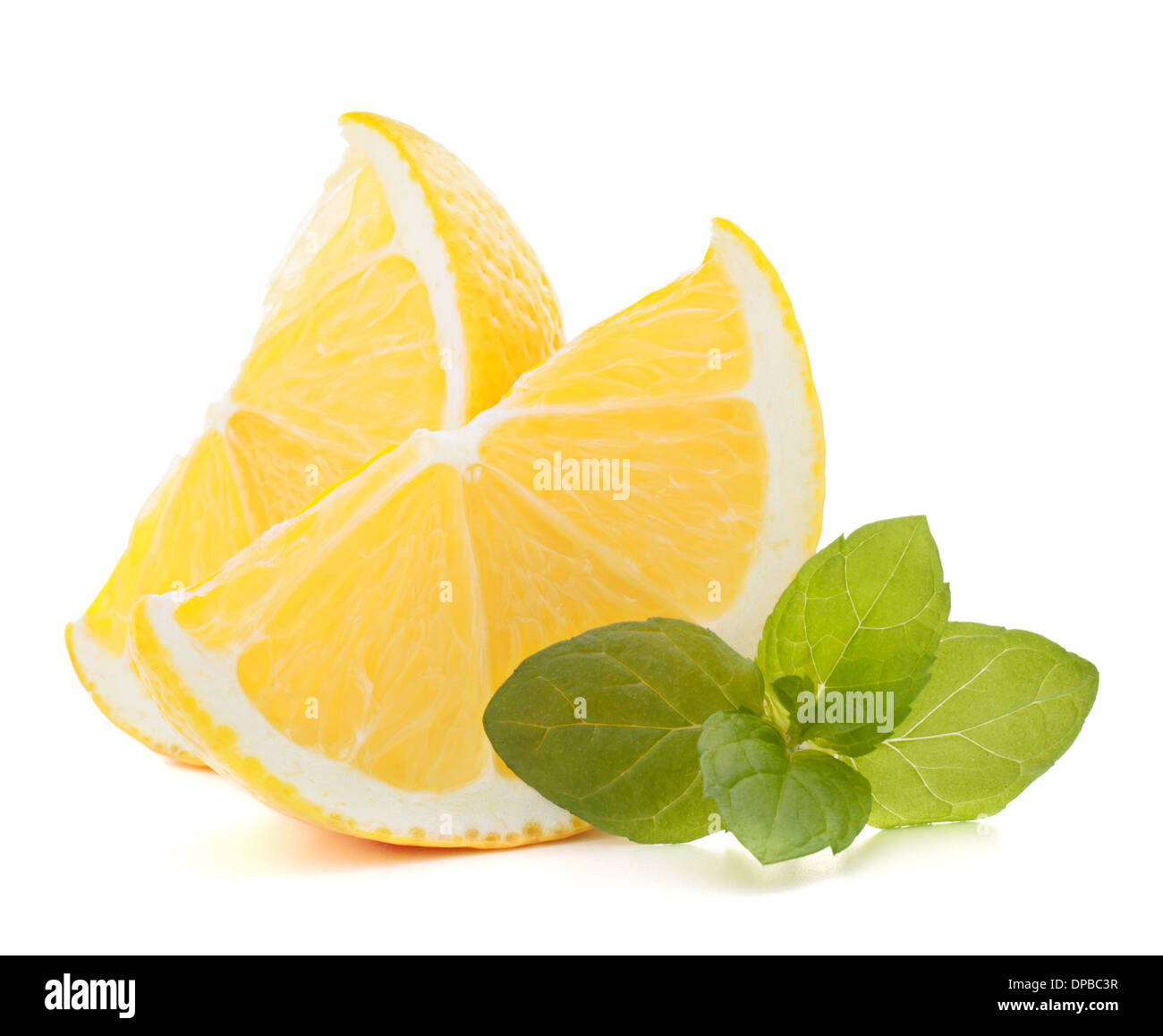 Lemon or citron citrus fruit slice isolated on white background cutout ...