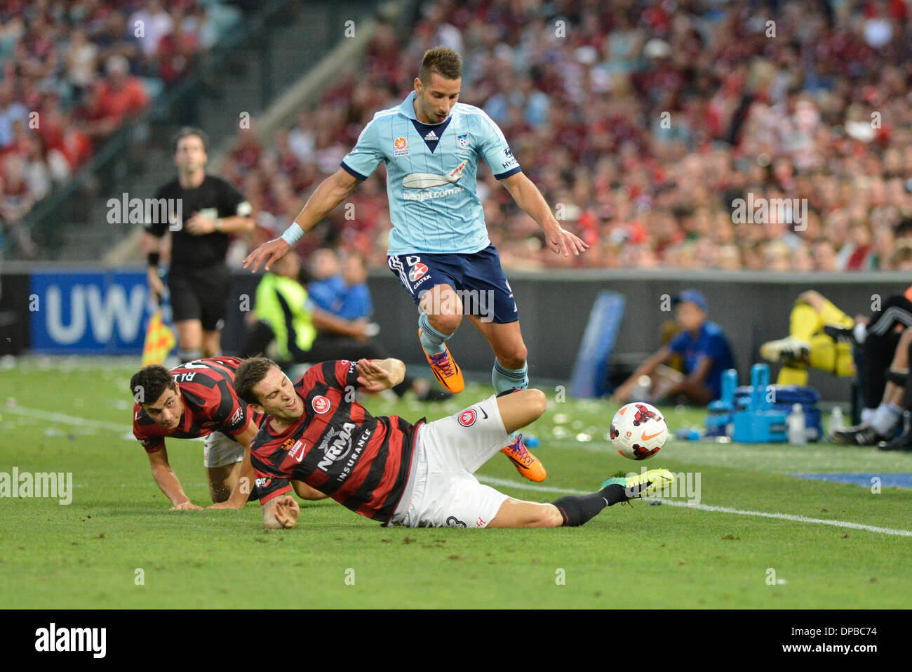 Sydney, Australia. 11th Jan, 2014. Sydney defender Nikola Petkovic ...