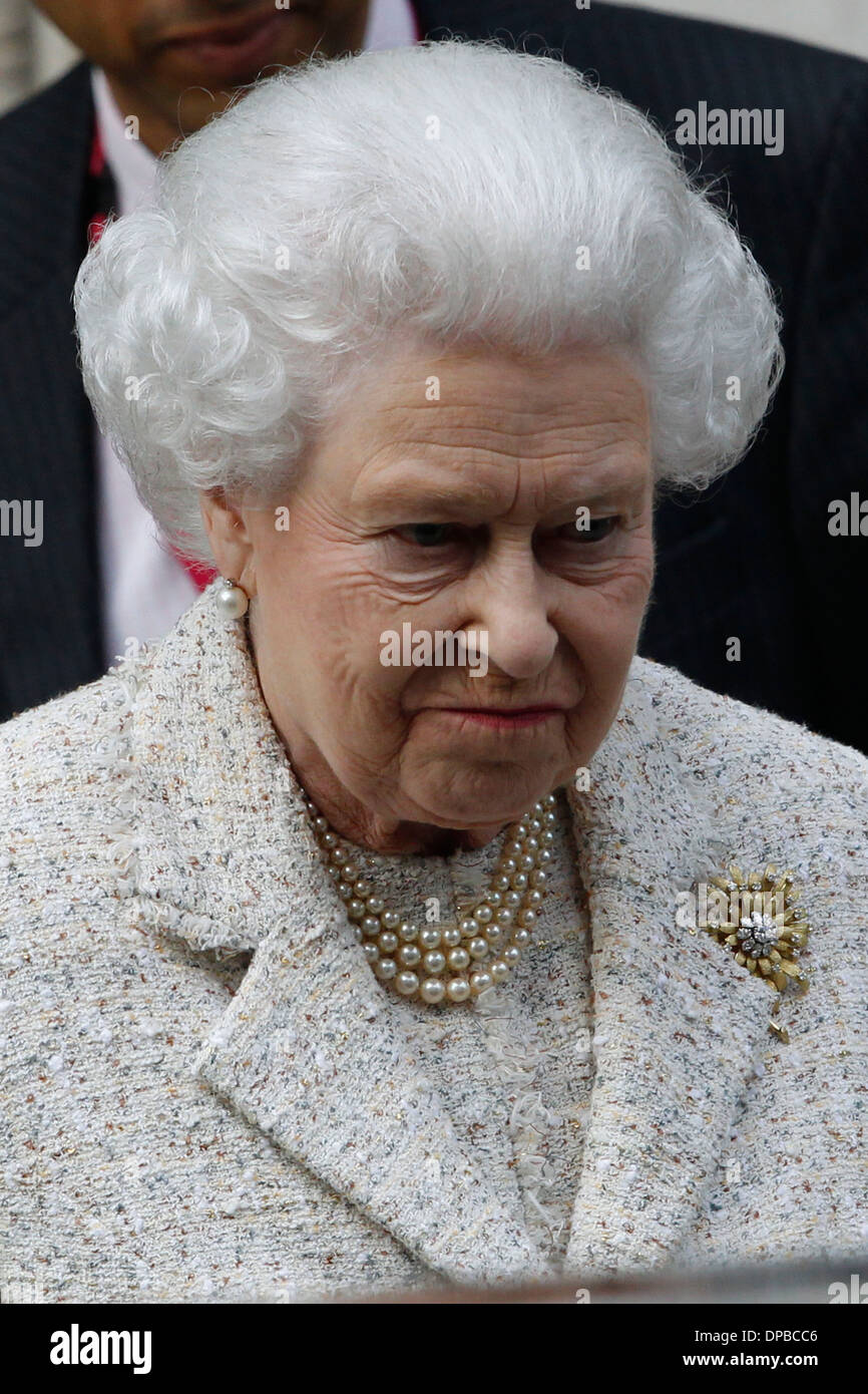 Britain's Queen Elizabeth II departs the London Clinic following a ...