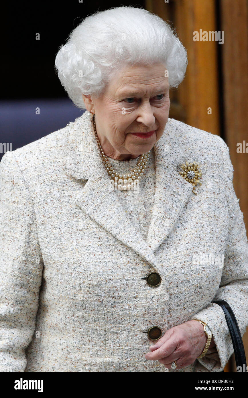 Britain's Queen Elizabeth II departs the London Clinic following a ...
