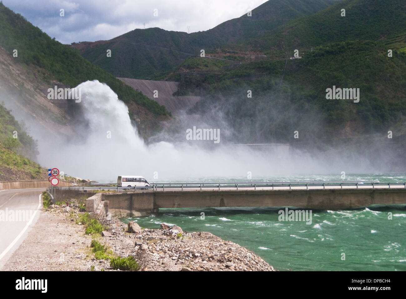 Dam at Fierza Lake, Albania Stock Photo - Alamy