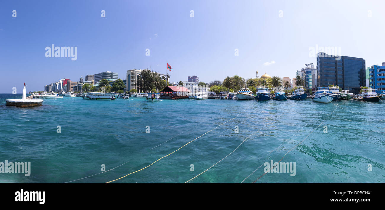 Maldives, Male, port entrance Stock Photo - Alamy