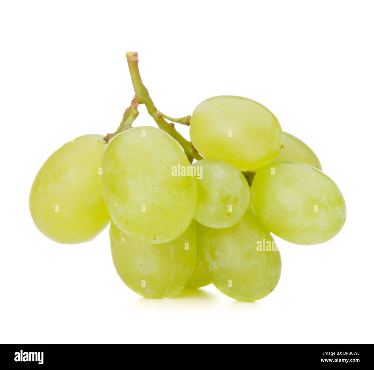 Green grape bunch isolated on white background cutout Stock Photo - Alamy