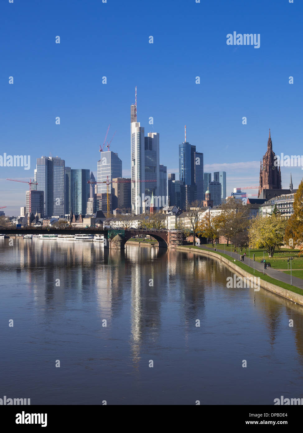 Germany, Hesse, Skyline of Frankfurt with River Main Stock Photo - Alamy
