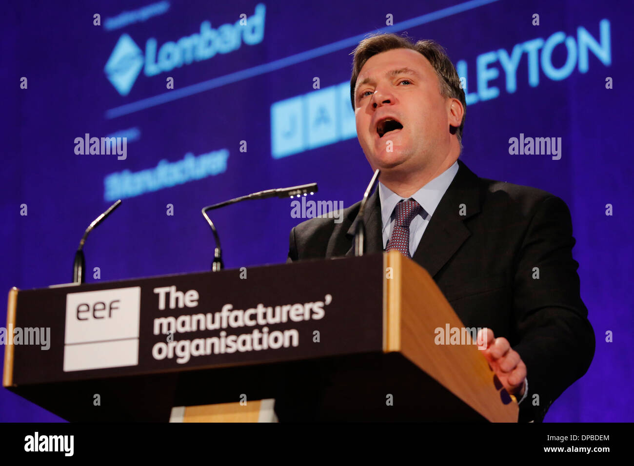Shadow Chancellor of the Exchequer Ed Balls MP at the EEF Conference at ...