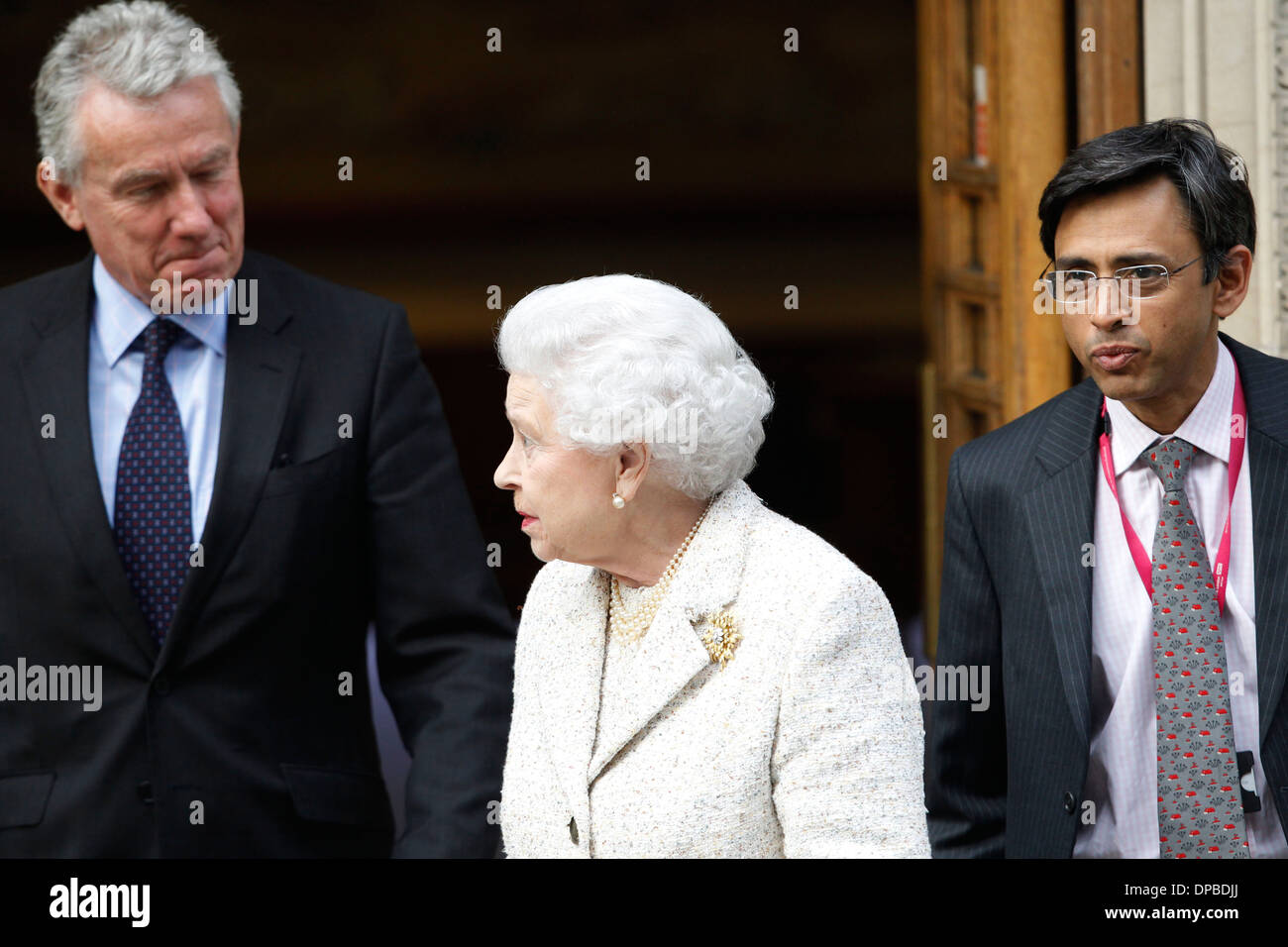 Britain's Queen Elizabeth II departs the London Clinic following a ...