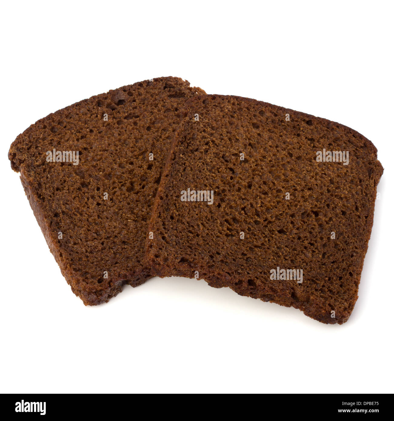 Brown bread slice isolated on white background Stock Photo - Alamy