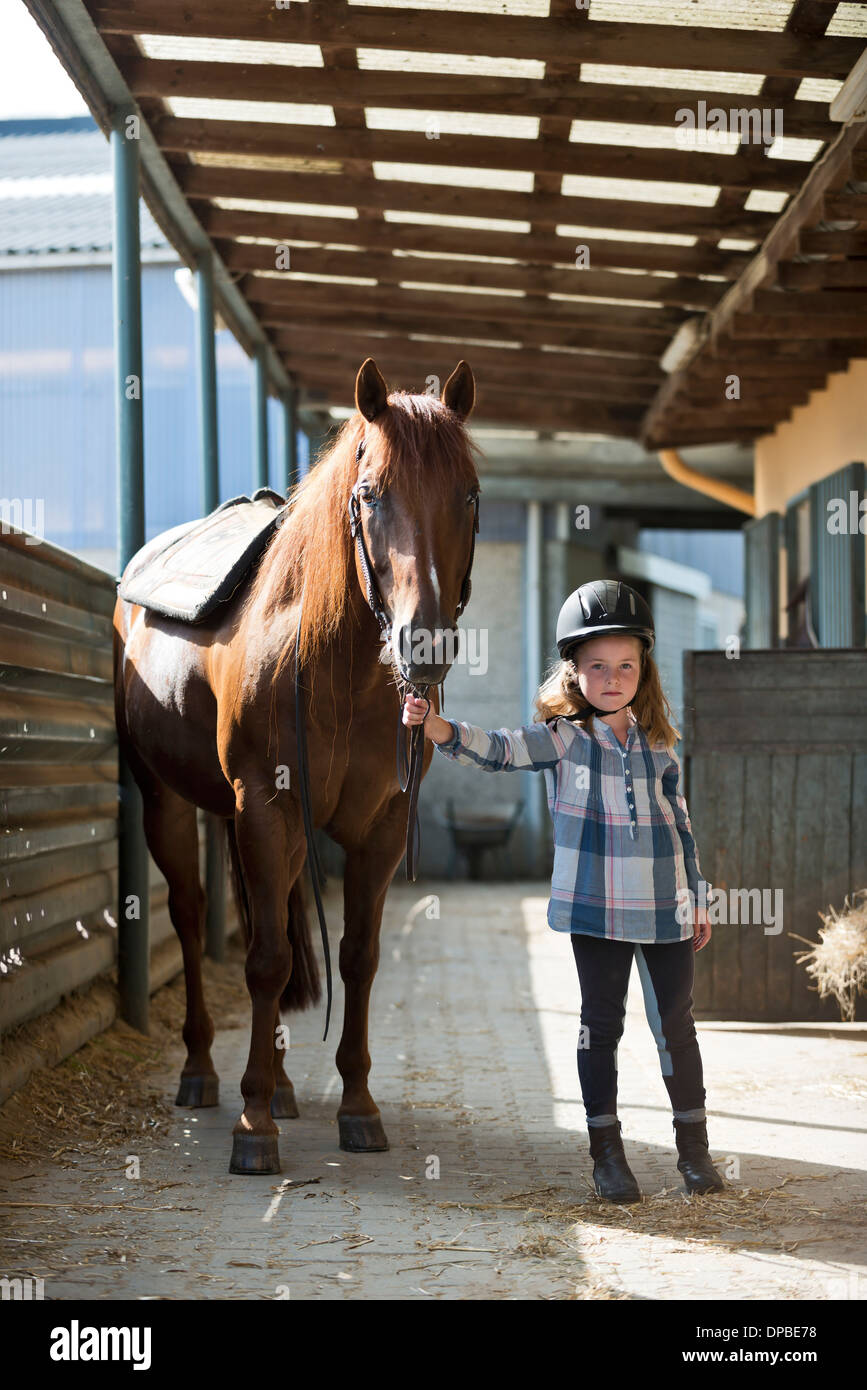 Little girl horse hi-res stock photography and images - Alamy