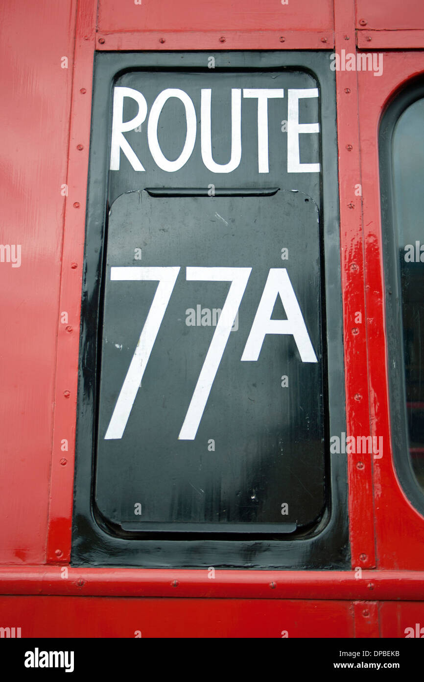 Bus Route Indicator Stock Photo - Alamy