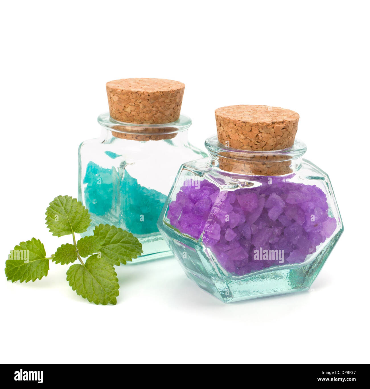 Aromatic natural mineral salt isolated on white background Stock Photo ...