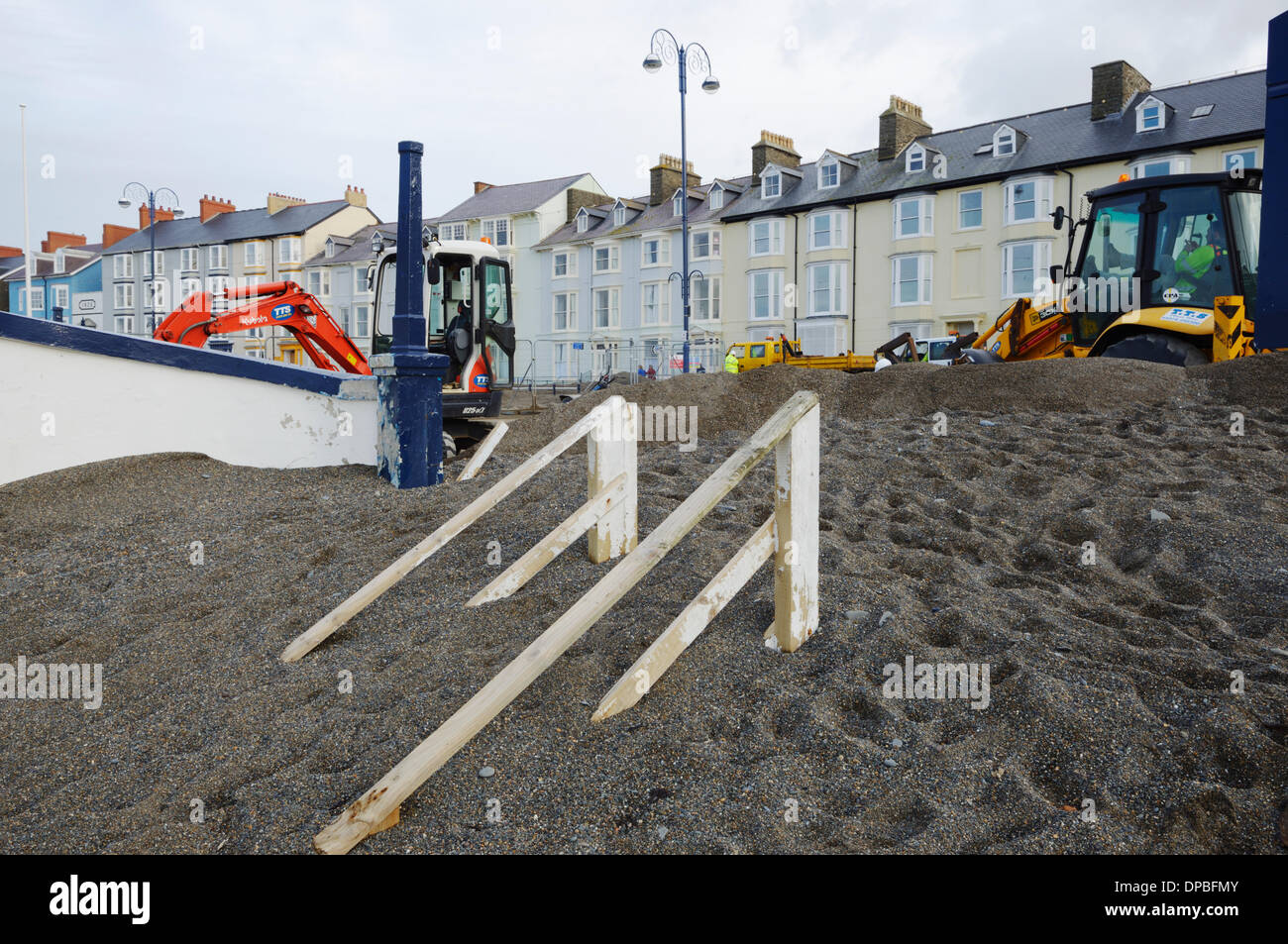 Aberystwyth, Wales, UK. 10th January 2014. A week after a severe storm ...