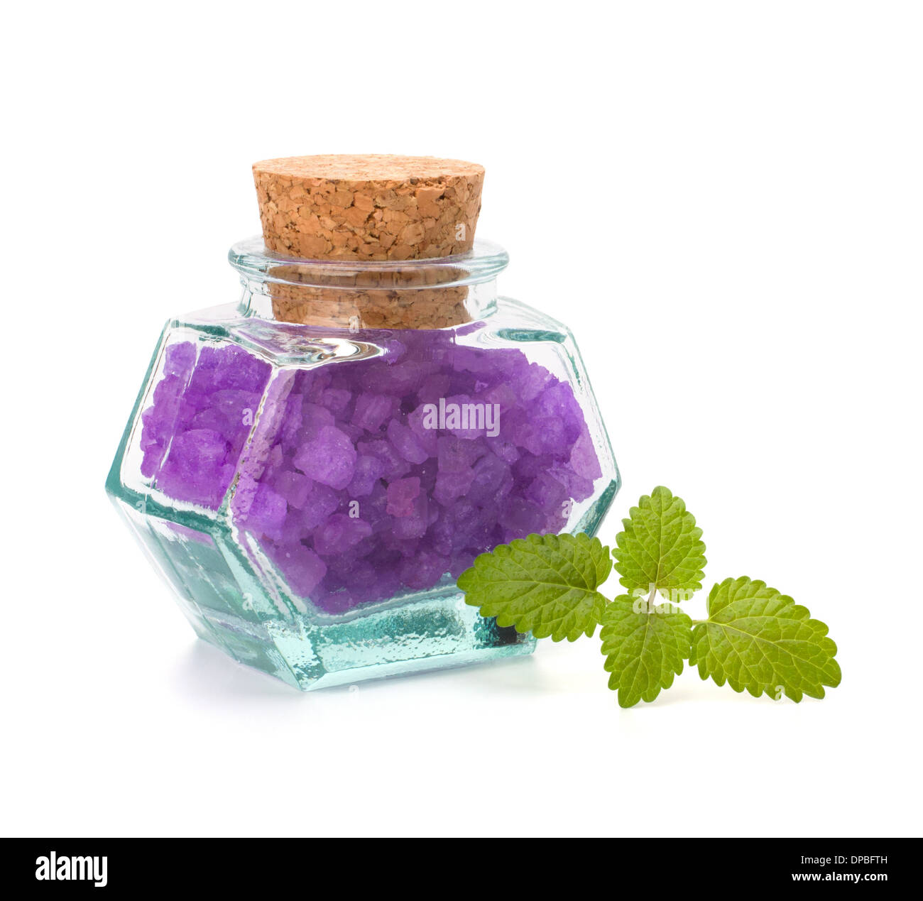 Aromatic natural mineral salt isolated on white background Stock Photo ...