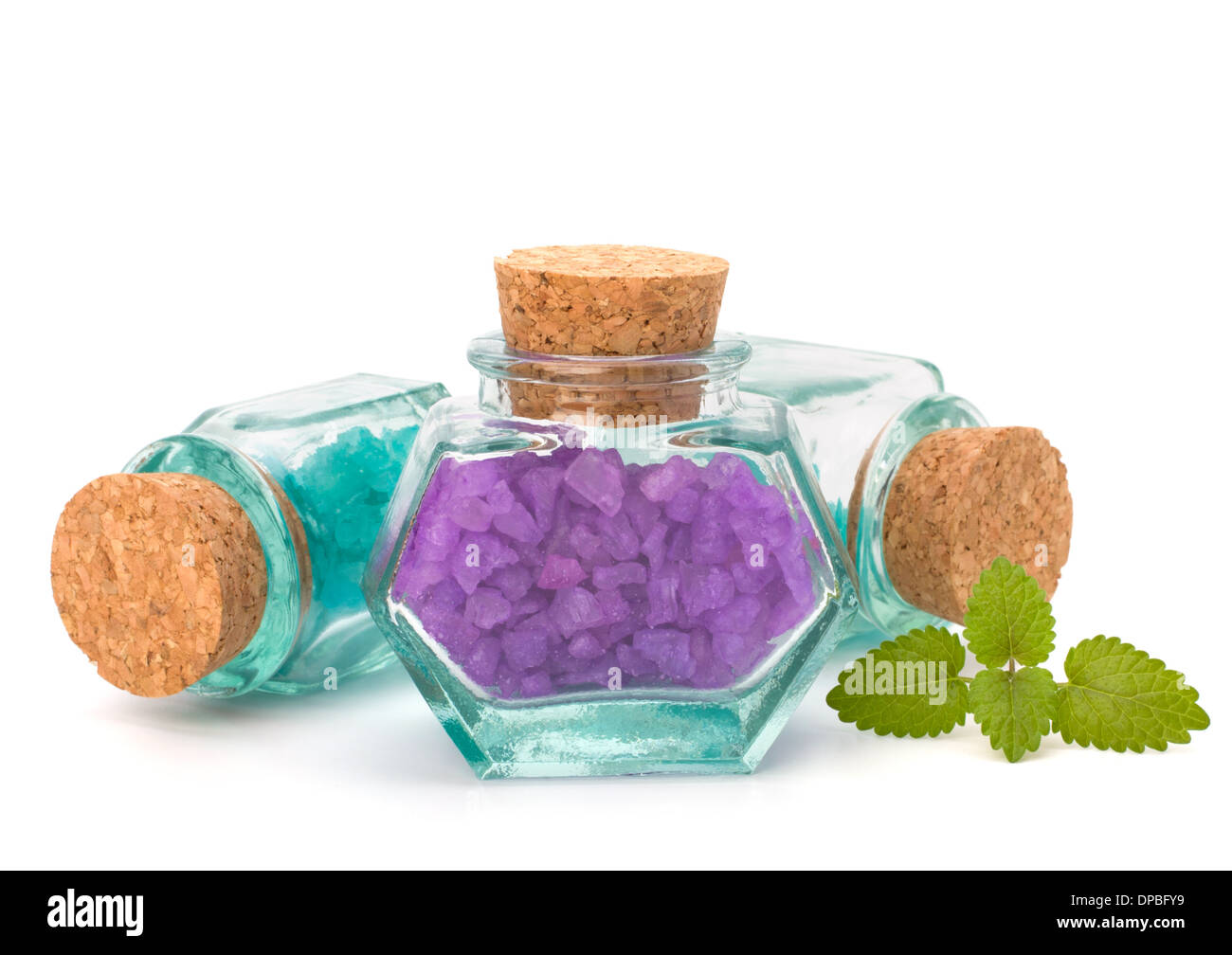 Aromatic natural mineral salt isolated on white background Stock Photo ...