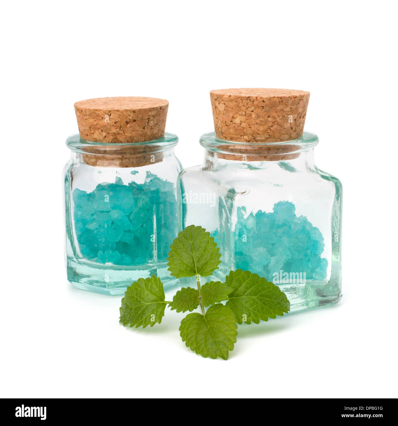 Aromatic natural mineral salt isolated on white background Stock Photo ...