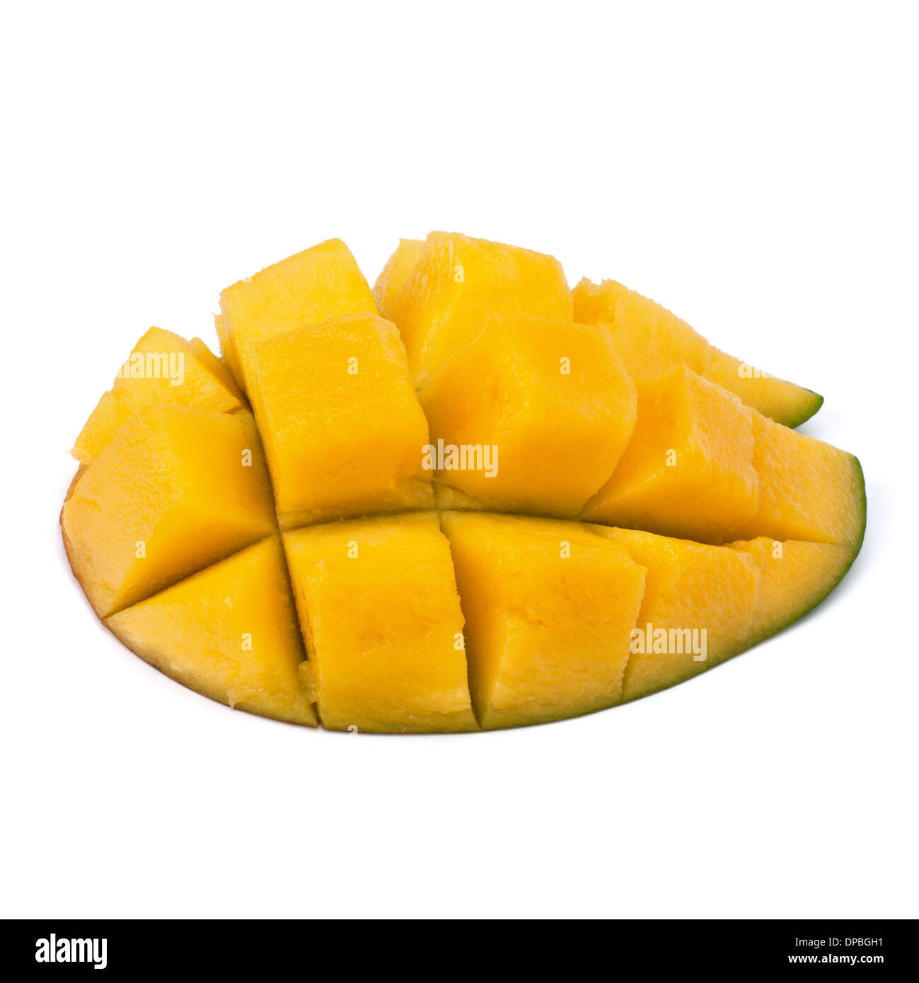 Mango sliced part isolated on white background Stock Photo - Alamy