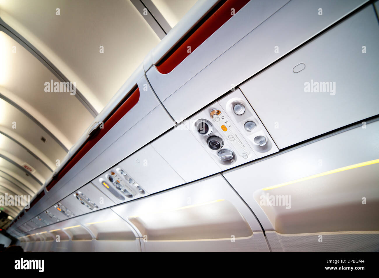 Airbus interior ceiling Stock Photo - Alamy