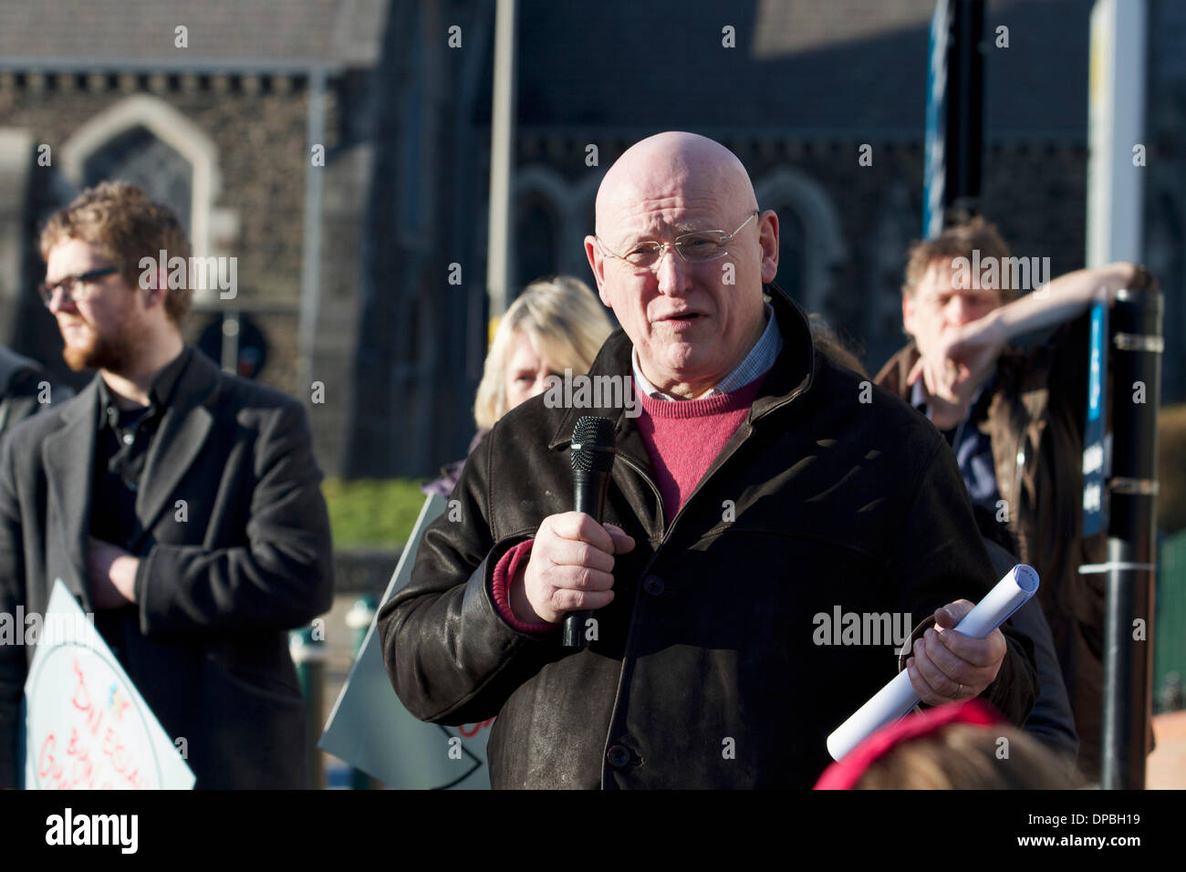 Bangor, Gwynedd, Wales, UK. 11th January 2014. Local MP, Hywel Williams ...
