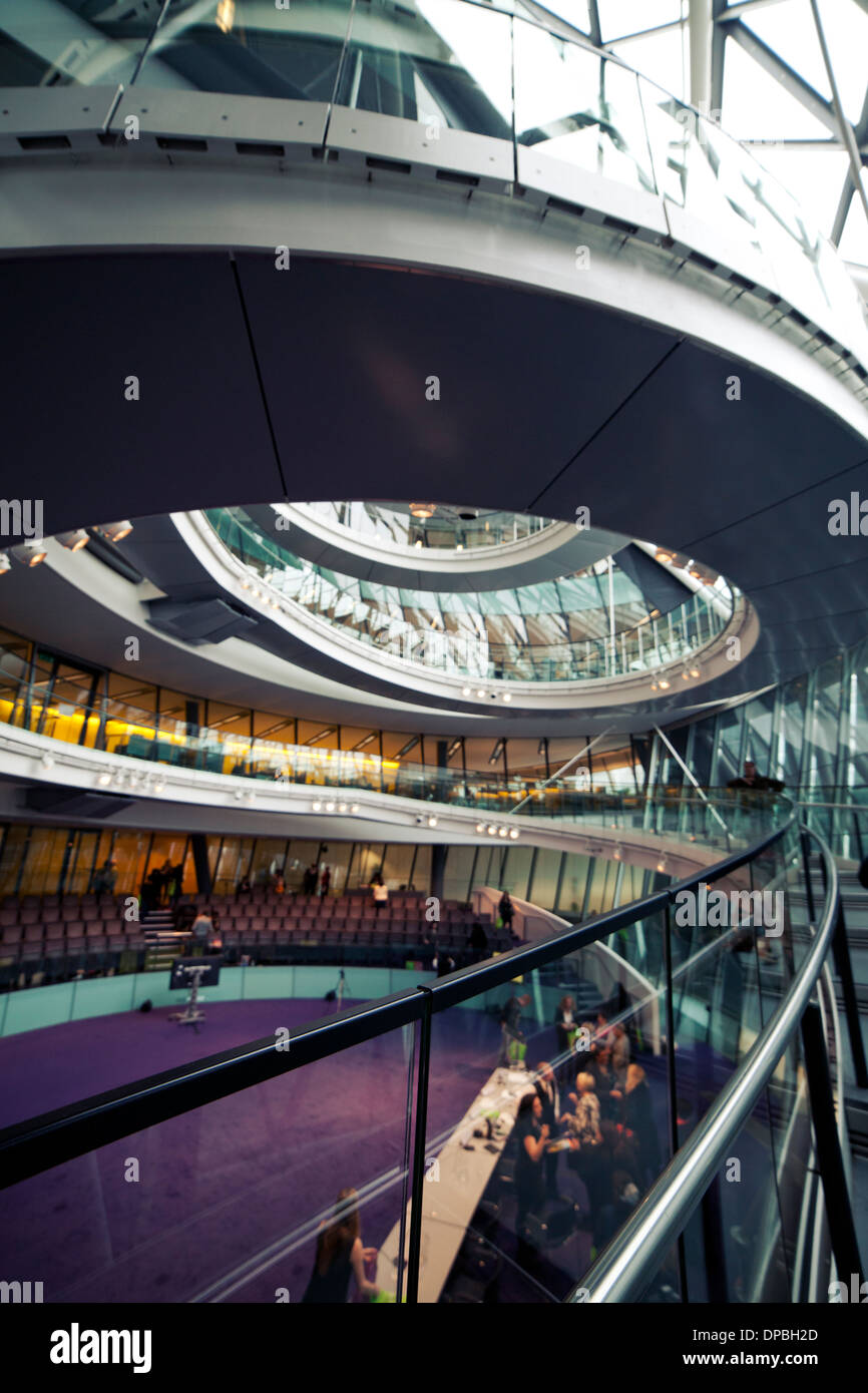 London City Hall by Norman Foster interior. London, UK Stock Photo - Alamy