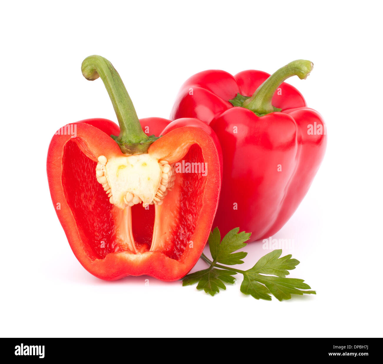 red pepper isolated on white background Stock Photo - Alamy