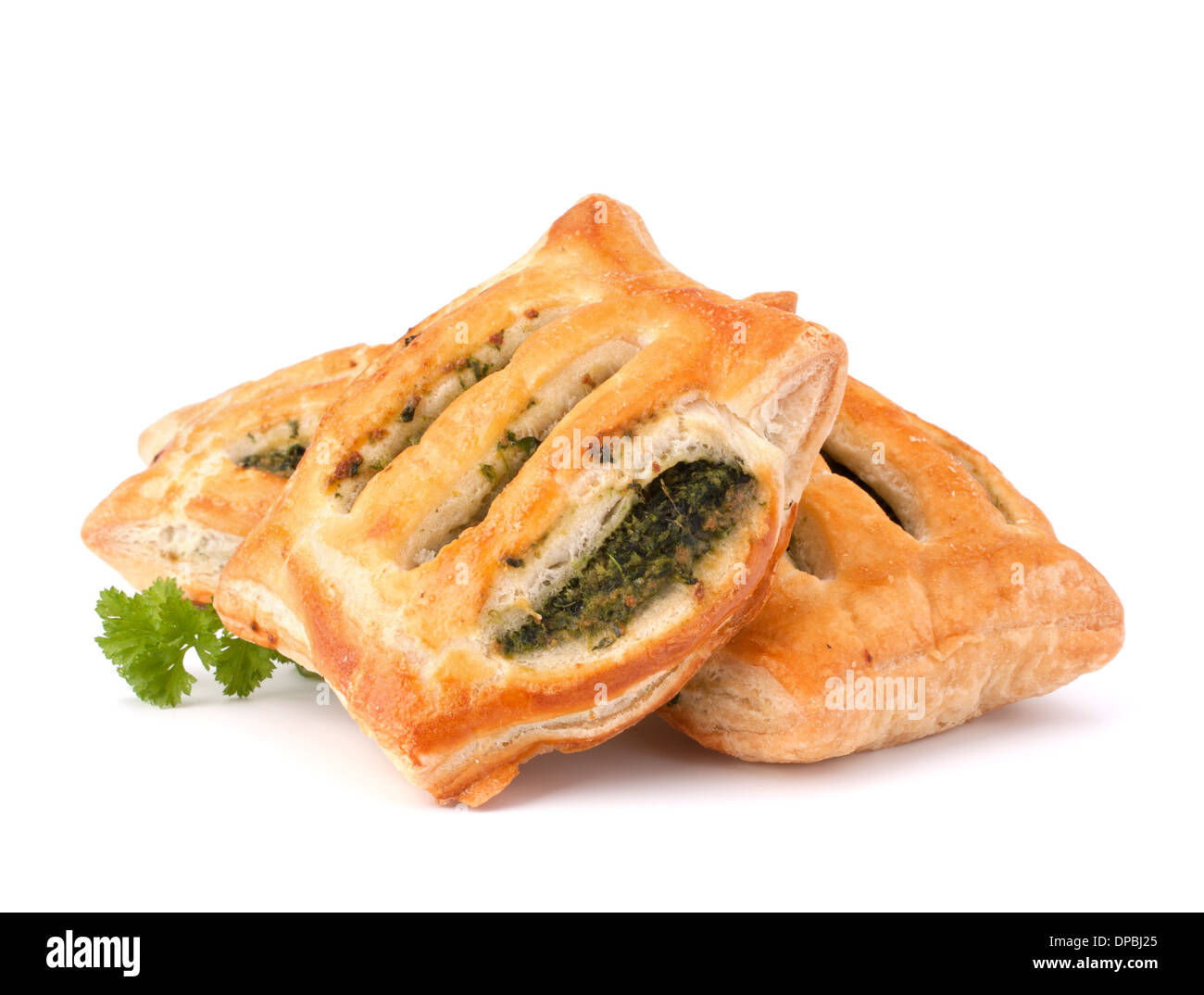 Puff pastry bun isolated on white background. Healthy patty with ...