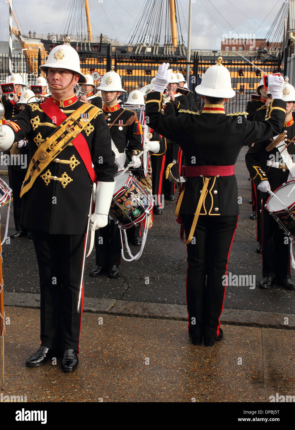 The royal marines marching band Stock Photo - Alamy