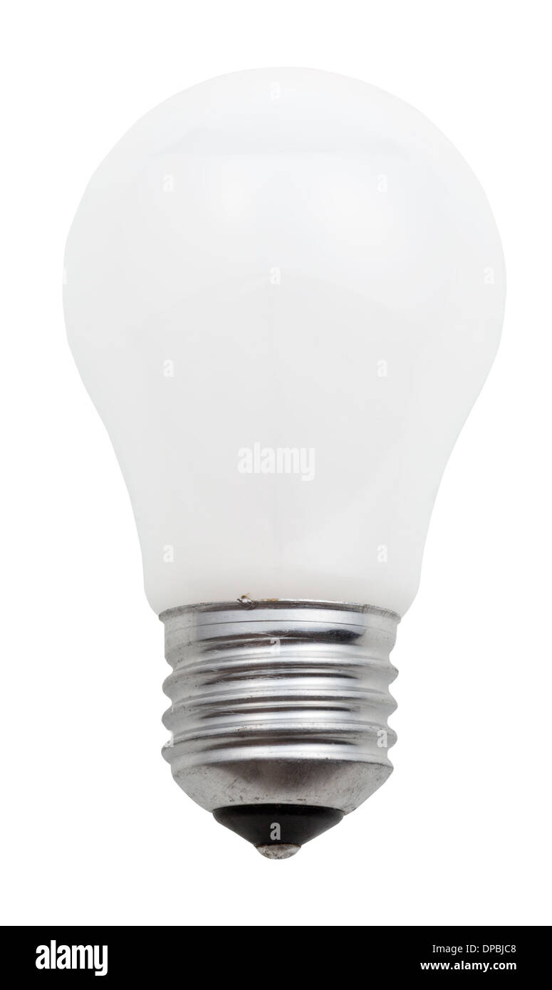 common white incandescent light bulb isolated on white background Stock ...