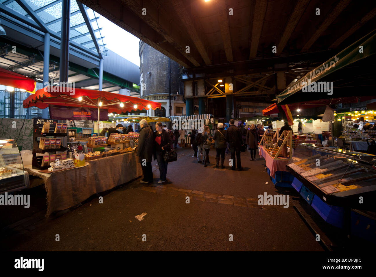 Stalls at the Borough Market in London, UK Stock Photo - Alamy