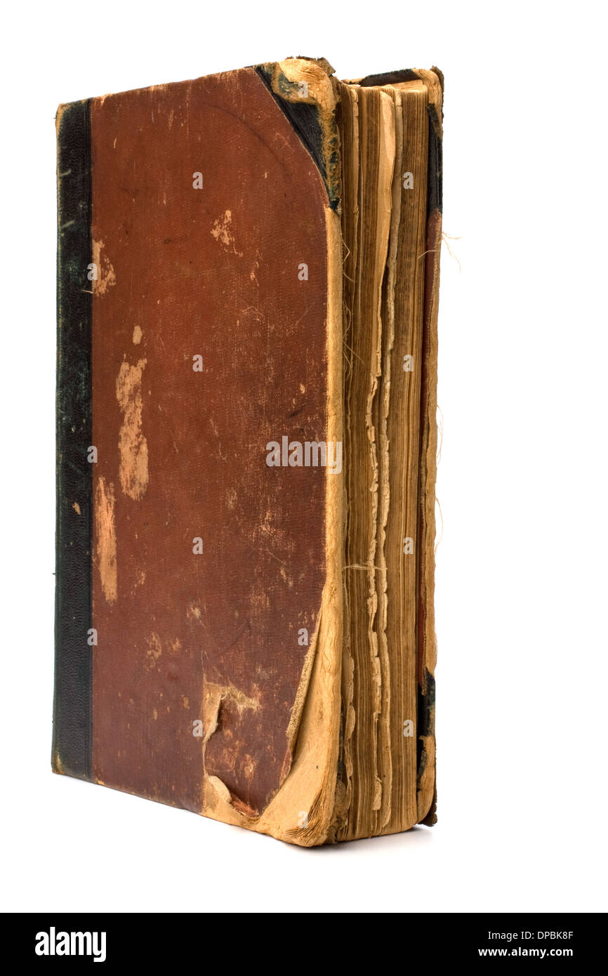 tattered book isolated on white background Stock Photo - Alamy