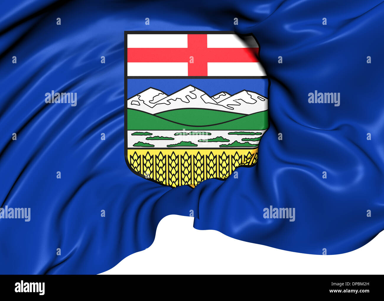 Flag of Alberta, Canada. Close Up Stock Photo - Alamy