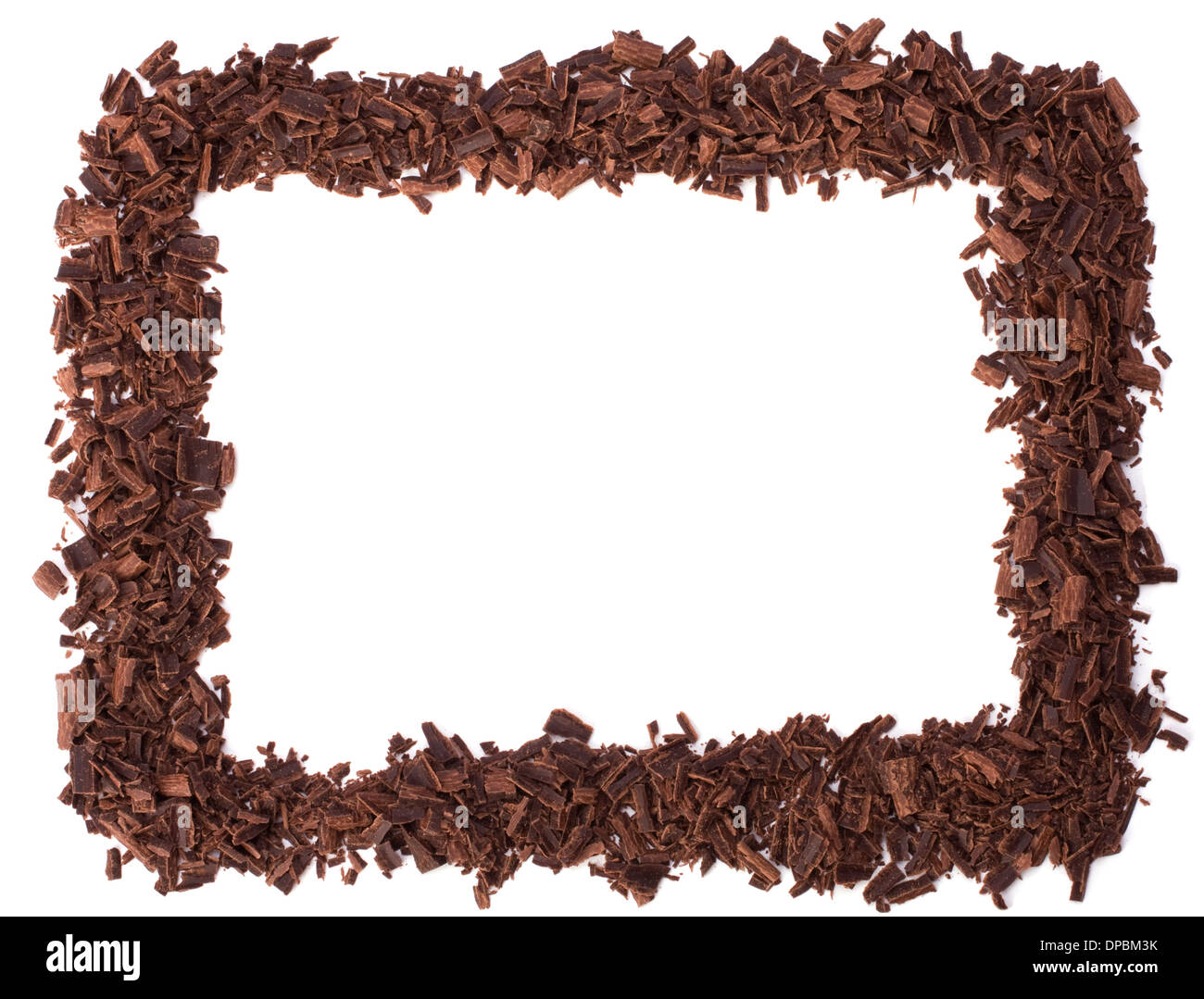 chocolate frame isolated on white background Stock Photo - Alamy