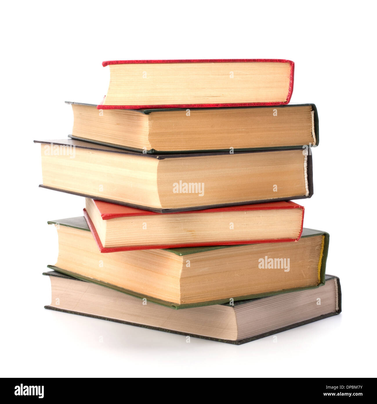 book stack isolated on white background Stock Photo - Alamy