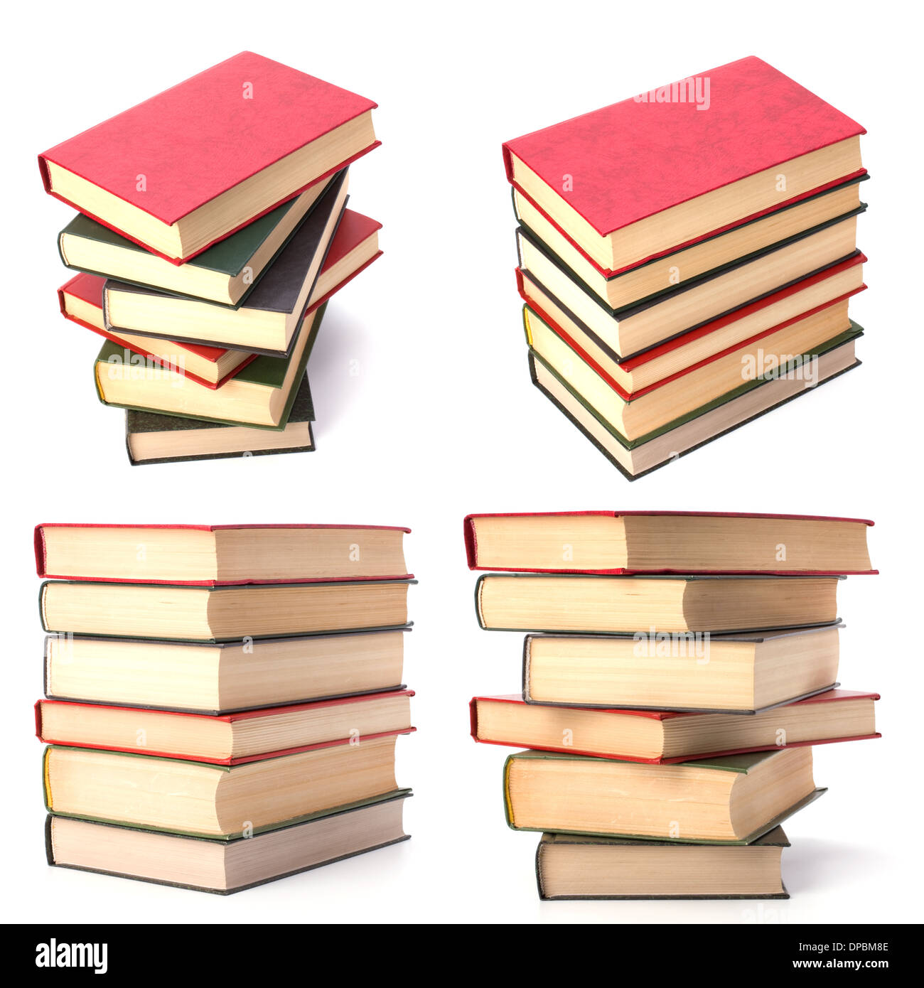 book stack isolated on white background Stock Photo - Alamy