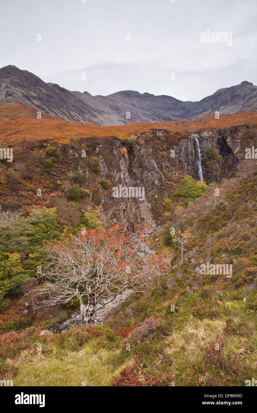 Eas Mor waterfall on the Isle of Skye, Scotland Stock Photo - Alamy