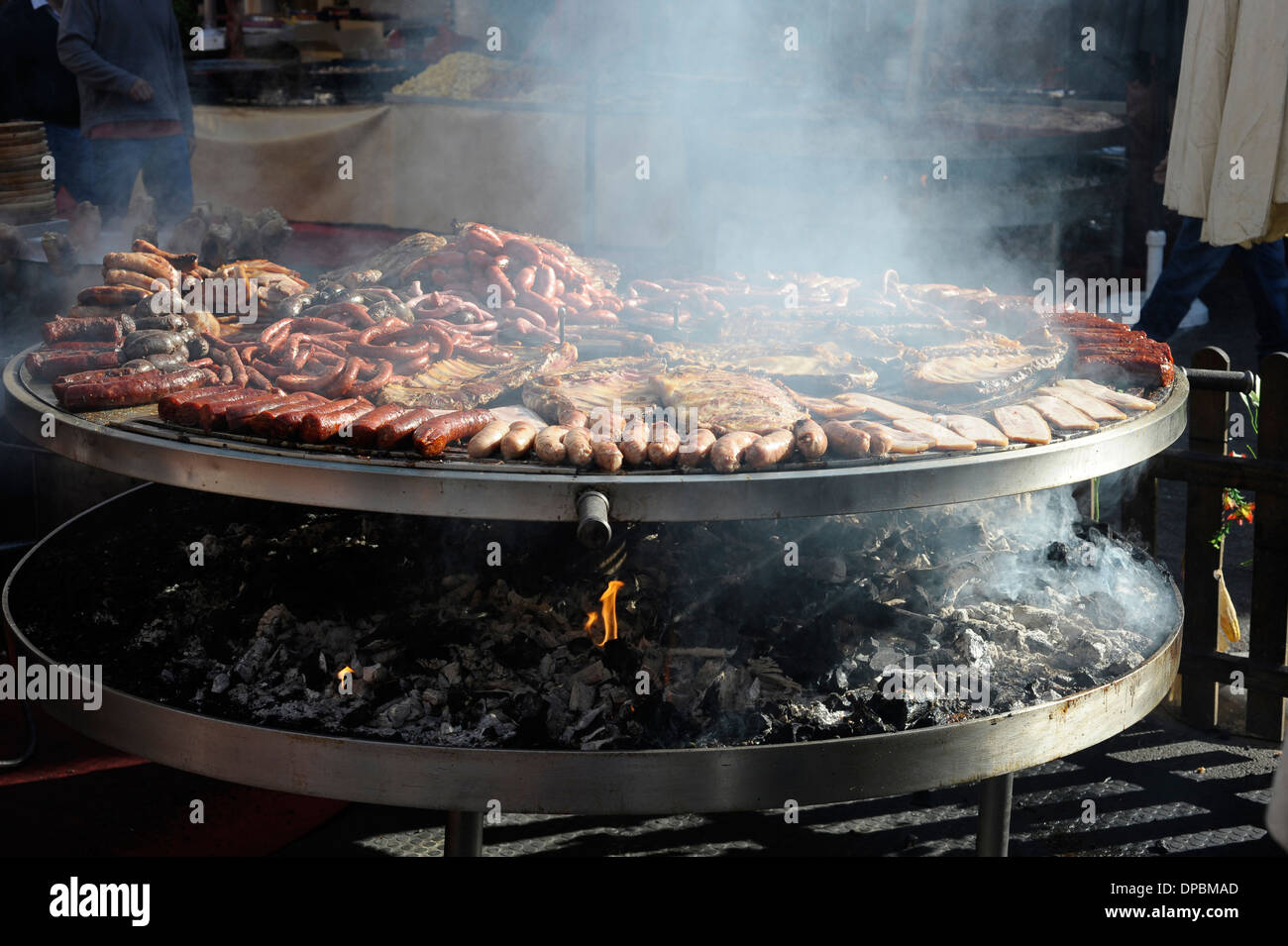 giant barbecue in the annual All Saints Market in Cocentaina, Alicante ...