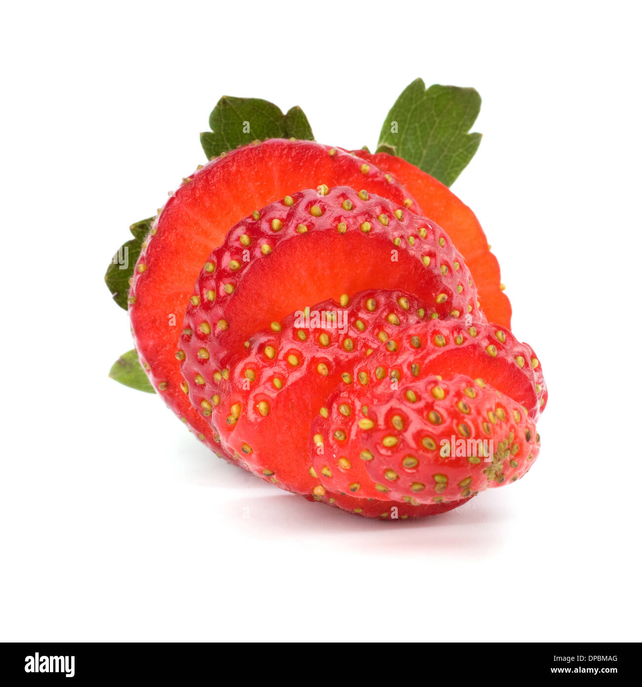 Sliced strawberry isolated on white background Stock Photo - Alamy