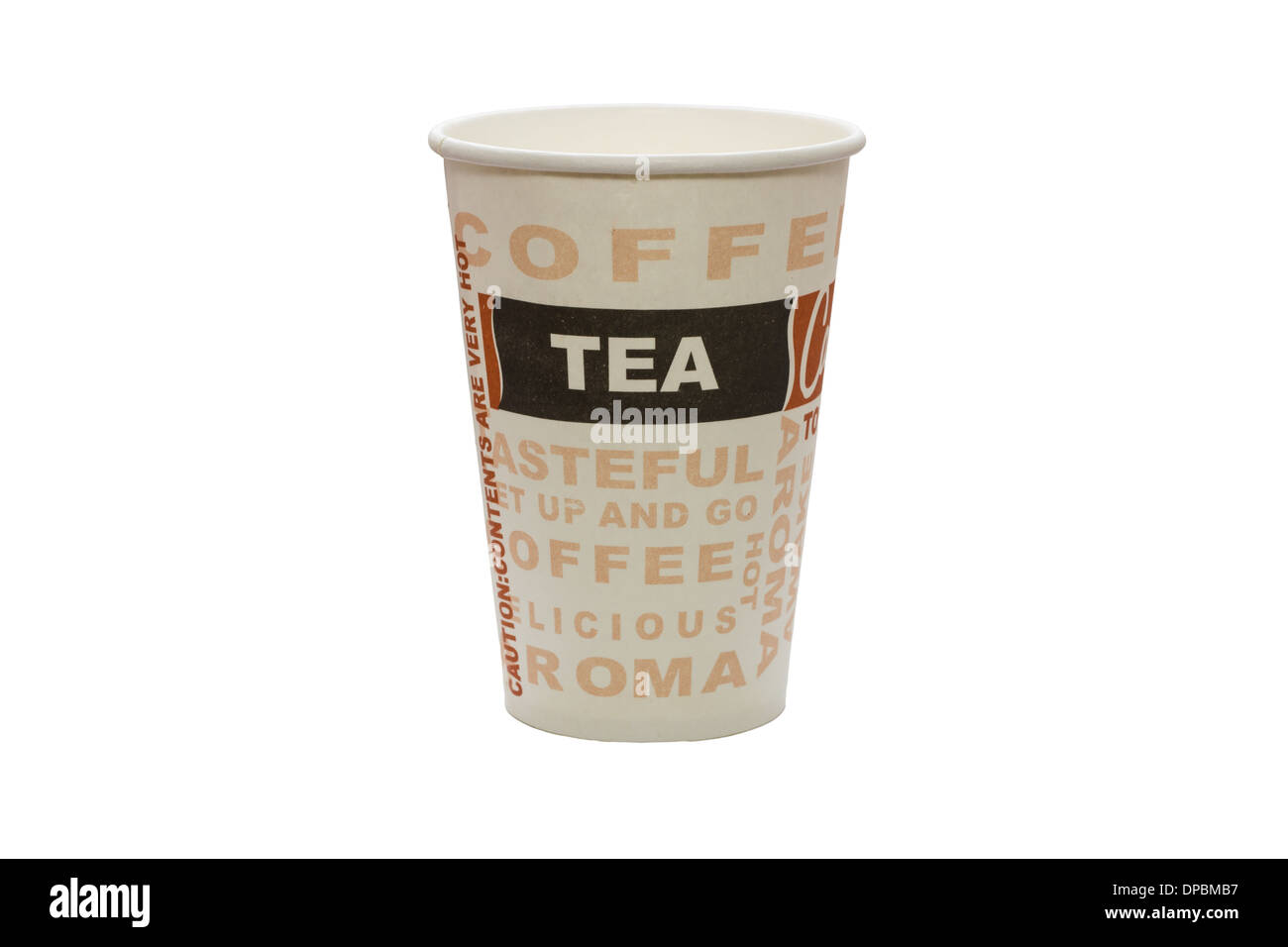 Beautiful cardboard disposable cup for coffee and other Stock Photo - Alamy