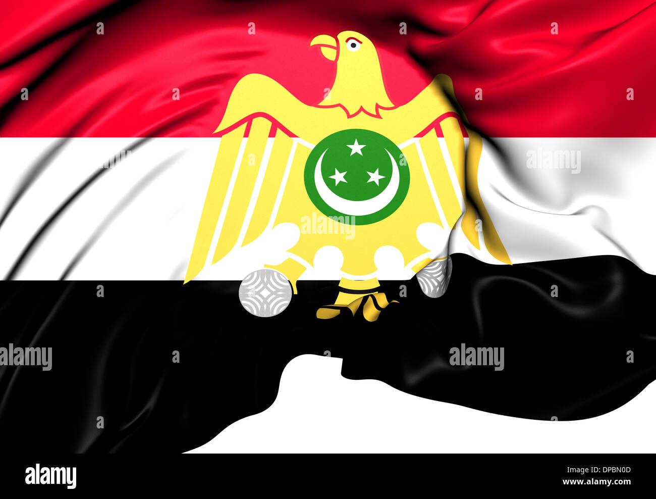 Flag of Egypt (1952-1958). Close Up Stock Photo - Alamy