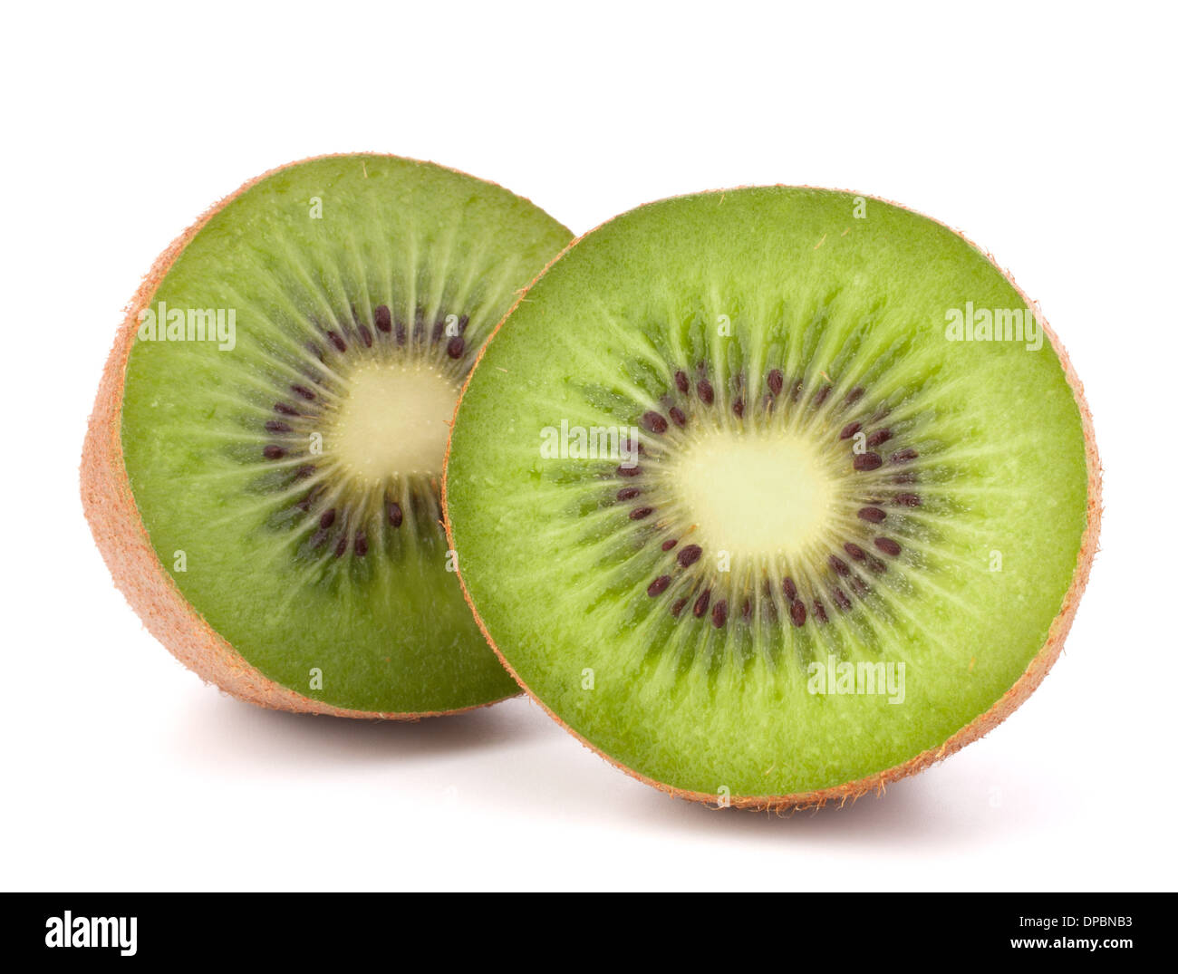 Kiwi fruit sliced segments isolated on white background cutout Stock ...