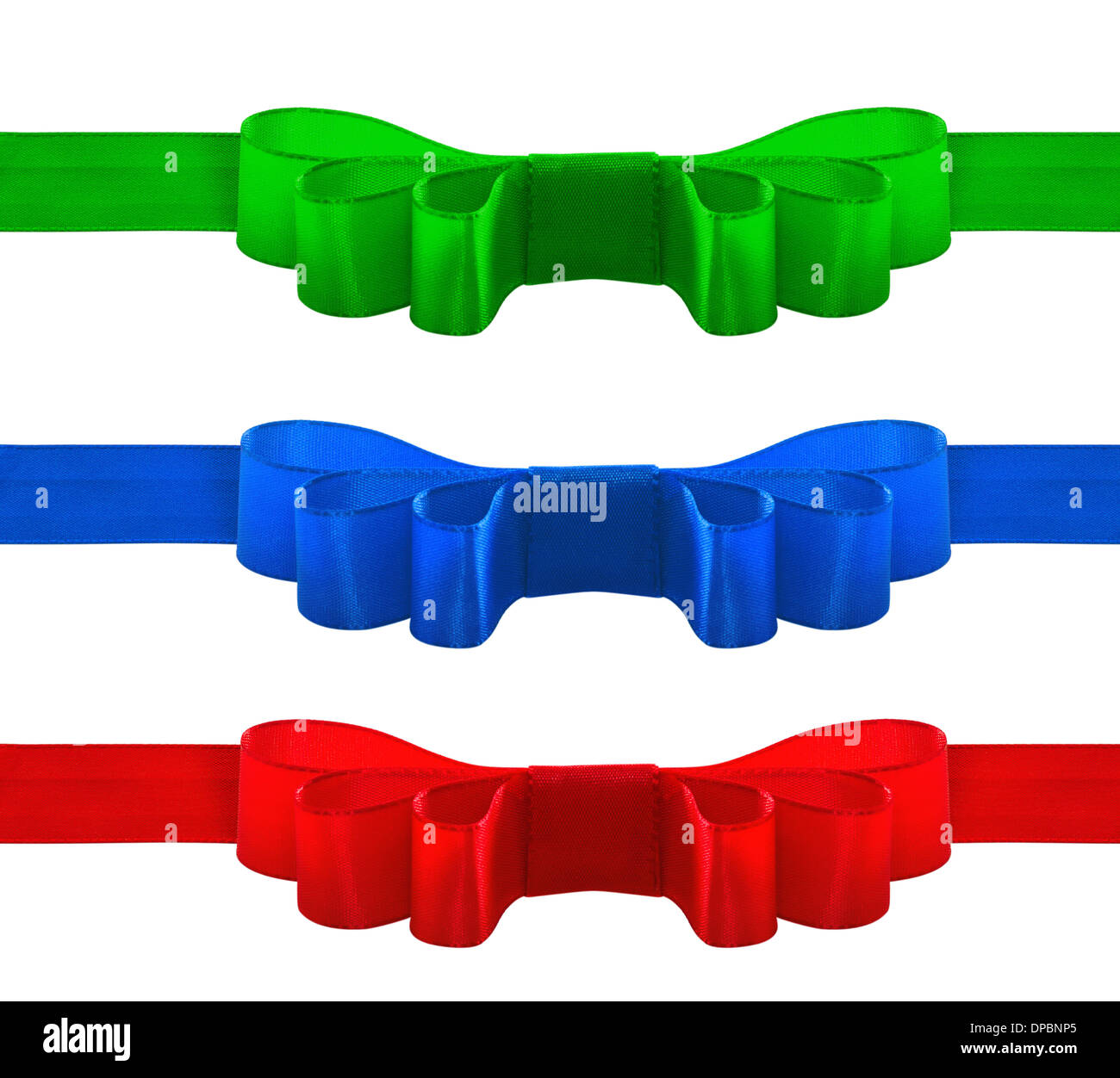 Set of colorful bows. Isolate on white background Stock Photo - Alamy