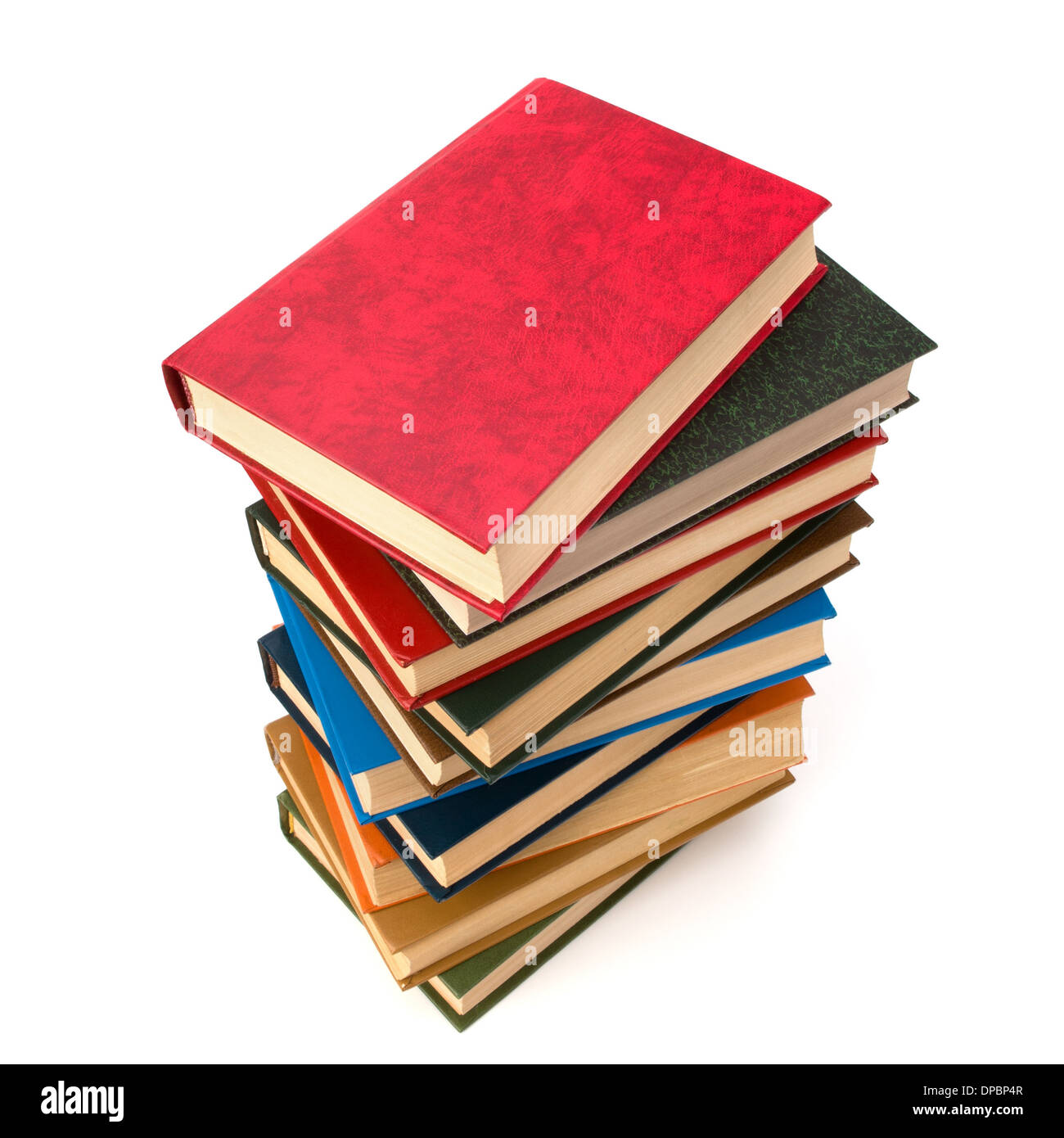 book stack isolated on white background Stock Photo - Alamy