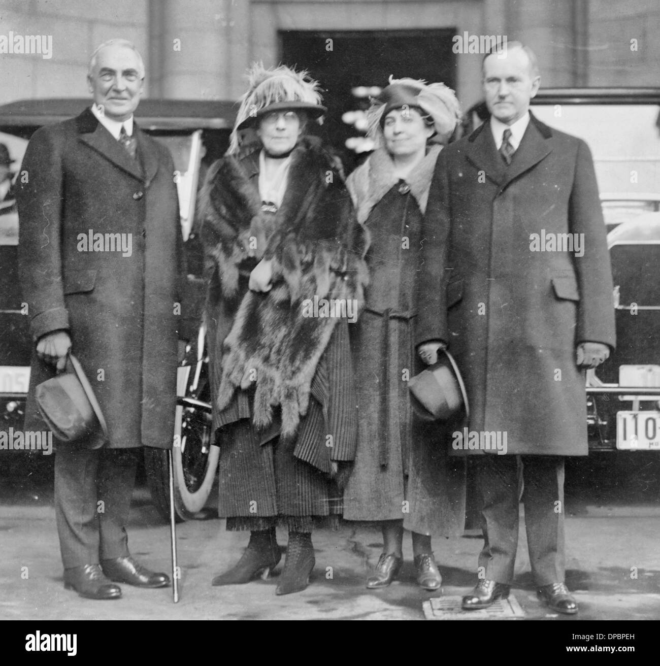 President Warren G Harding and his wife with then Vice President Calvin ...