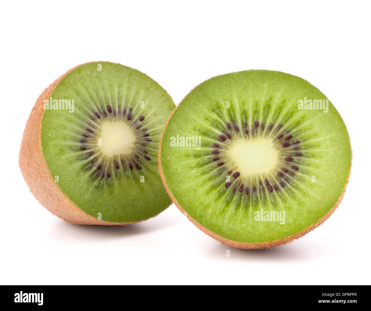 Kiwi fruit sliced segments isolated on white background cutout Stock ...